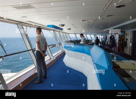 Inside a modern cruise ship bridge navigating in the ocean The Celebrity Eclipse Stock Photo - Alamy