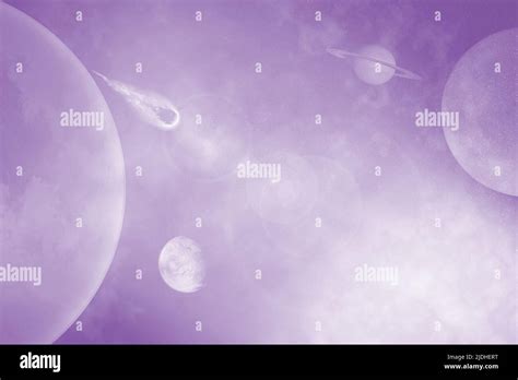 Planets And Stars Constelations And Universe Nebula On Milky Way Scientific Futuristic