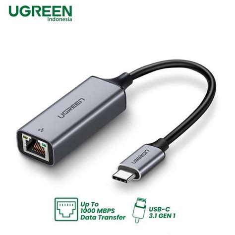 Jual Ugreen Ethernet Adapter Usb Type C To Rj45 Lan Up To 1000 Mbps Adaptor Di Seller