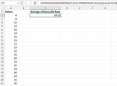 如何在 Excel 中计算每 N 行的平均值（示例） Statorials