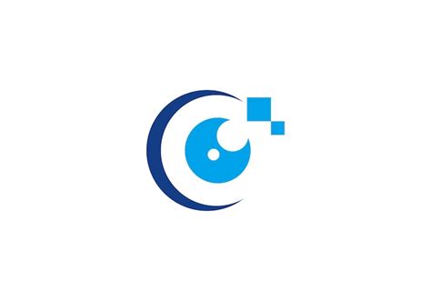 Premium Vector Vision Tech Logo Design Software Optics Eye Digital Connection Icon Symbol