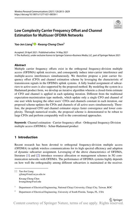 Low Complexity Carrier Frequency Offset And Channel Estimation For Multiuser OFDMA Networks