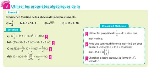 Fonction Logarithme Népérien Utiliser Les Propriétés Algébriques De Ln Exercice Résolu