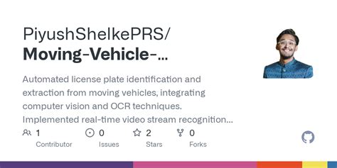 Issues · Piyushshelkeprs Moving Vehicle Registration Plate Detection · Github