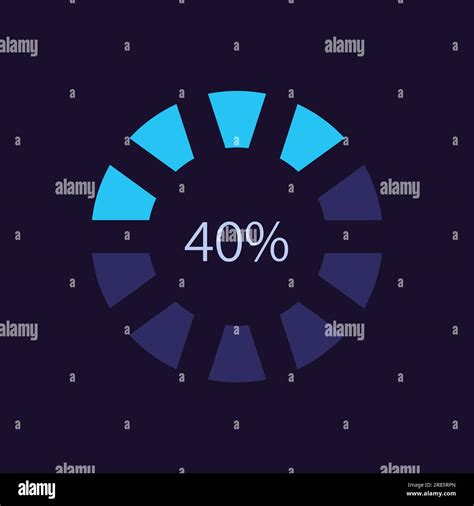 Segmented Circular Bar Infographic Chart Design Template For Dark Theme Stock Vector Image And Art