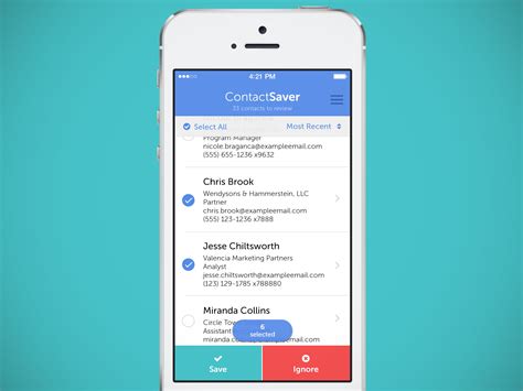 ios app contactsaver turns email signatures into address book contacts