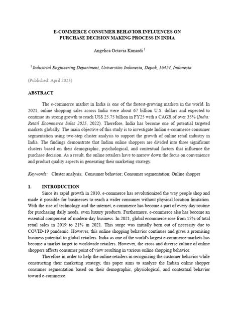 E Commerce Consumer Behavior Influences On Purchase Decision Making