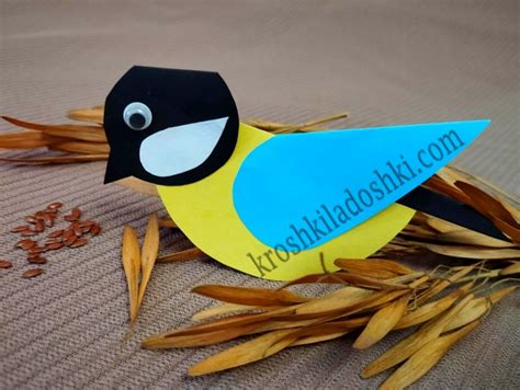 Мастер класс Аппликация синичка шаблон