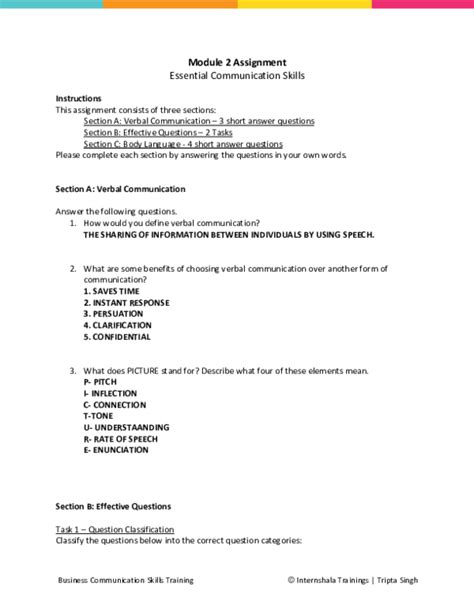 Doc Module 2 Assignment Business Communication
