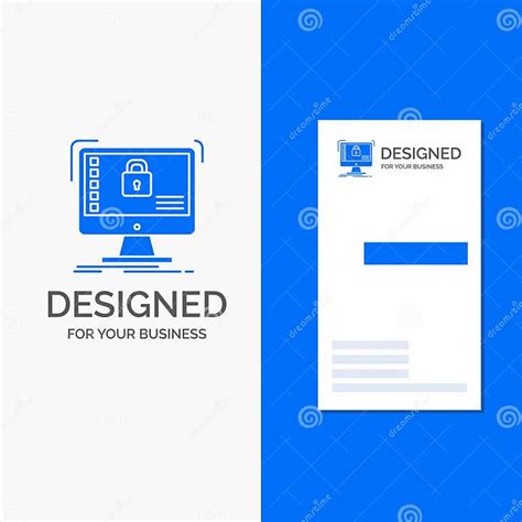 Business Logo For Secure Protection Safe System Data Vertical Blue