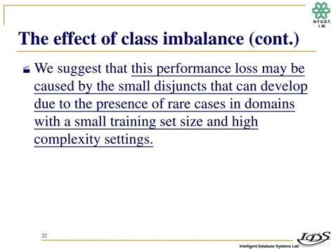 Ppt Class Imbalances Versus Small Disjuncts Powerpoint Presentation Free Download Id9093017