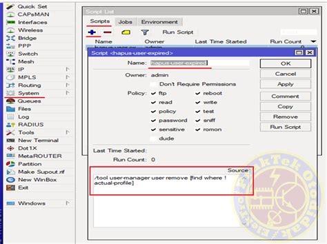 Menghapus Voucher Hotspot Expired Userman