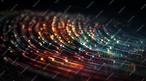 Premium Ai Image Binary Data Visualization Hitech Background Ai Generated