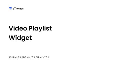 Video Playlist Widget For Elementor Youtube