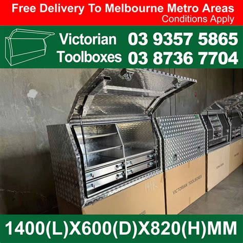 3mm 1400x600x820mm Aluminium Tool Boxes Full Door Truck Ute Tool Boxes