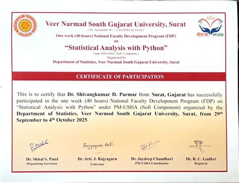 Python Statistics Dataanalysis Facultydevelopment