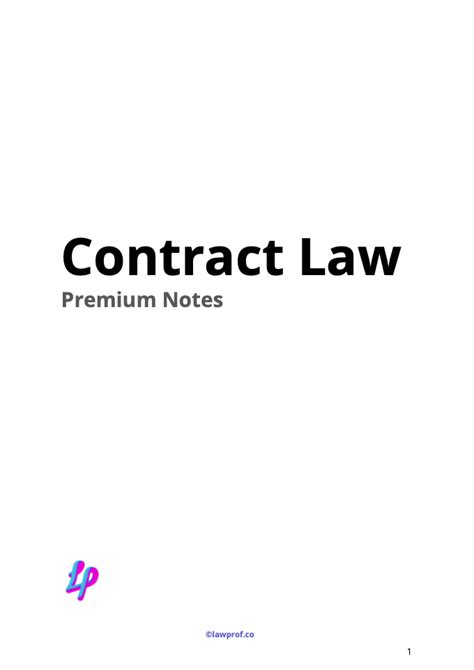 Contract Premium Notes Lawprof Co