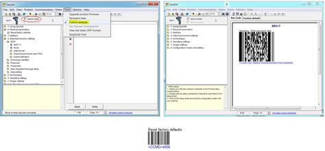 how to remove custom defaults from a scanner using easyset