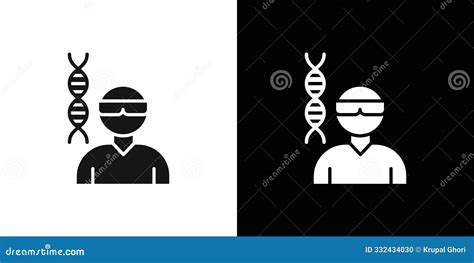 Biomedical Engineer Icon Black Line Art Vector Logo Set 332434030