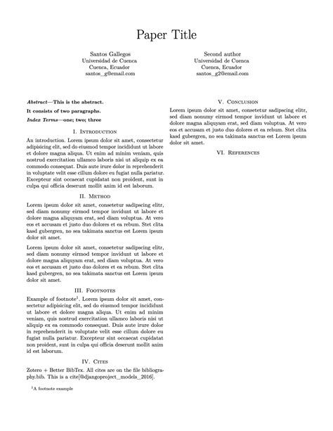 Ieee Paper Template For Pandoc Pandoc