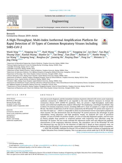 Pdf A High Throughput Multi Index Isothermal Amplification Platform