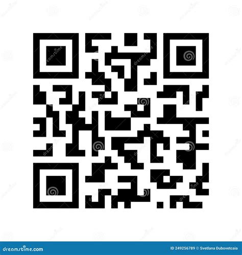 Qr Code Square Icon Black Qr Code Isolated On White Background