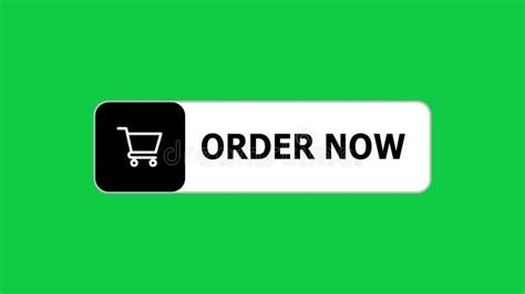 Green Screen Animation Order Now Button With Pointer Simple Animation