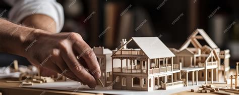 Premium Ai Image Hands Of An Architect Skillfully Constructing A