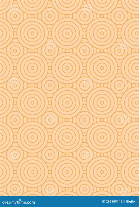 Abstract Circle Line Background Illustration Paper Size With Orange Color Stock Illustration