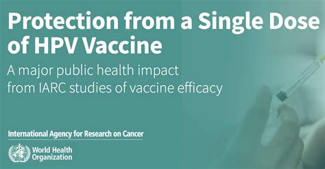 New Iarc Brief Highlights Benefits Of Single Dose Hpv Vaccine Public Health Sciences Division