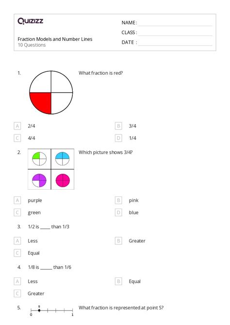 50 Fraction Models Worksheets On Quizizz Free And Printable