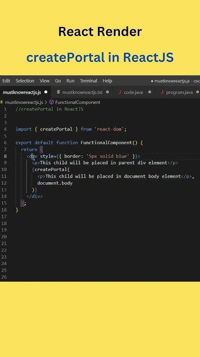 Must Know React Createportal Concept Hindi Youtube