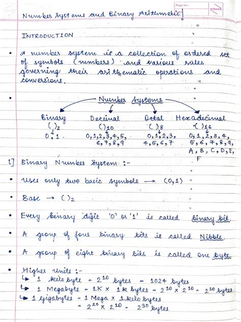 number system pdf arithmetic mathematical notation