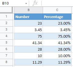 Add Percentage Style To A Number In Excel Google Sheets Automate Excel