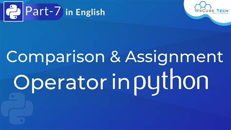 Comparison And Assignment Operator In Python Python Tutorial For