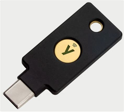 YUBICO YUBIKEY 5C NFC Key YubiKey 5C NFC Black 4096 Bit RSA 2048 Bit RSA Goog 115 85
