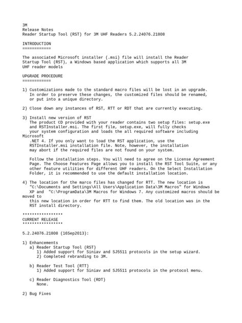 Releasenotes Rst 5 2 24076 21808 Pdf Installation Computer Programs Computer File