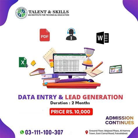 Talent And Skills Institute Faisalabad On Linkedin Dataentry Leadgeneration Dataentrycourse