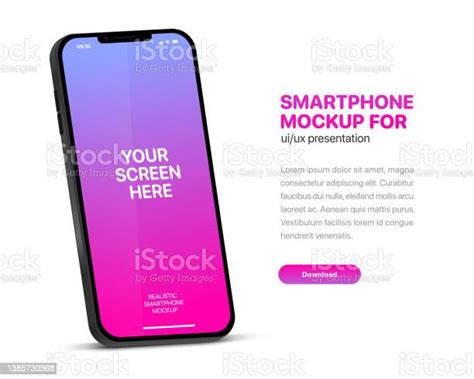 3d 고품질 벡터 스마트 폰 모형 프리젠 테이션 템플릿에 대한 매우 현실적인 모바일 장치 Ui Ux 모형 서로 다른 각도보기와 3d 등색 전화 필기 가능한 필드가 있는
