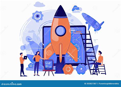 Launching New Product Or Service Technology Development Process Stock Image Image Of Industry