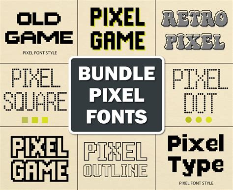 pixel font pixel game font pixel art font bit font pixel text font game
