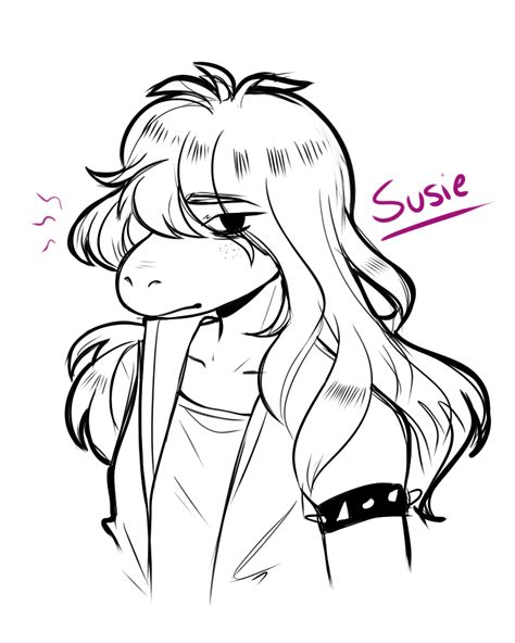 Susie Sketch Deltarune By Yeyou Submarine On Deviantart