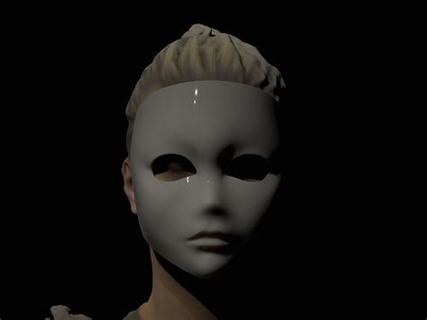 Free Japanese Dolly Mask Puppet Anime Face Model Turbosquid 2149985