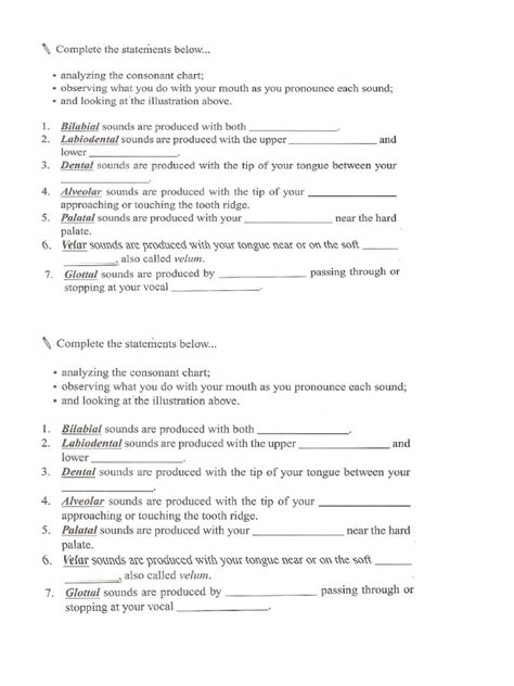 Complete The Statements Below Pdf