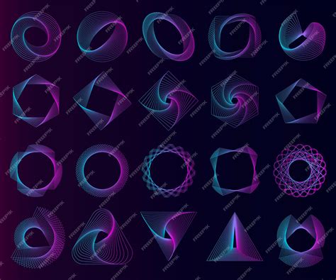 Premium Vector Abstract Geometric Elements Set Vector