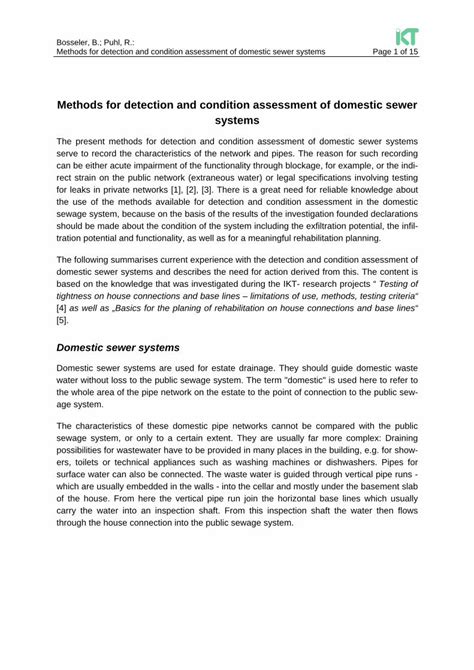 Pdf Methods For Detection And Condition Assessment Of For Detection