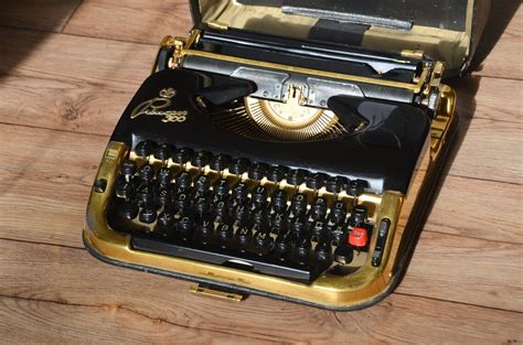 Gold Plated Typewriter Working Princess 300 Professionally Serviced