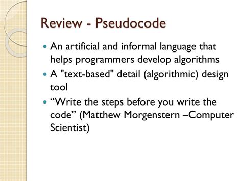 Ppt Pseudocode Powerpoint Presentation Free Download Id 3801861