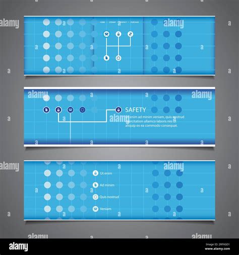 Web Design Elements Blue Abstract Dotted Header Designs Stock Vector Image And Art Alamy