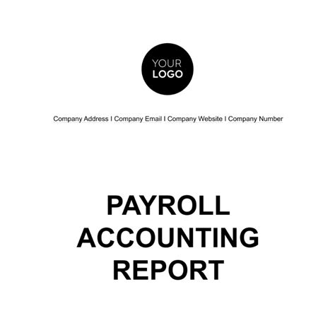 Payroll Accounting Report Template Edit Online And Download Example